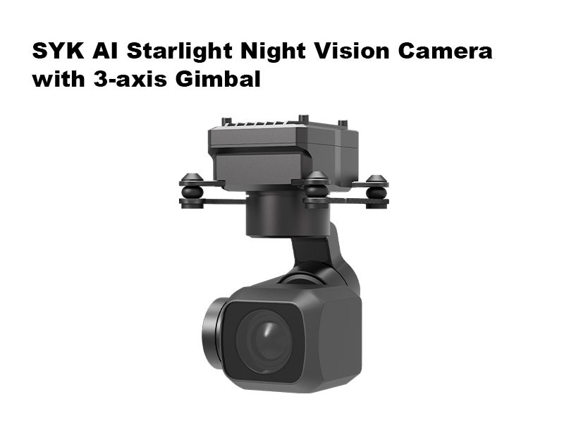 SYK AI Ultra Starlight Full-Color Night Vision Camera with 3-axis Gimbal