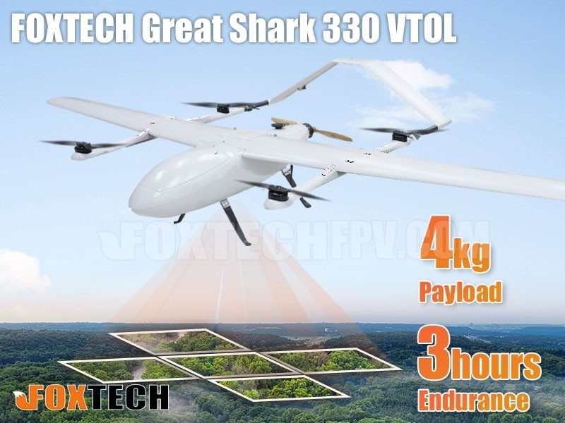 FOXTECH Great Shark 330 VTOL for Inspection Mapping and Survey