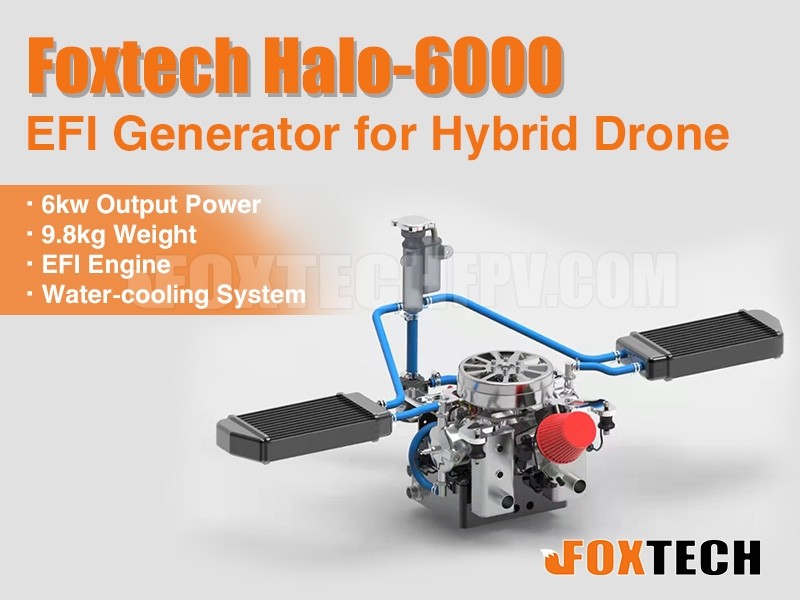 Halo-6000 6kw EFI water cooling generator for multicopters