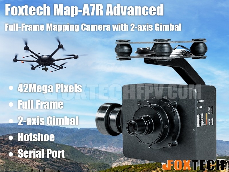 Foxtech Map-A7R Advanced Full-Frame Mapping Camera with 2-axis Gimbal for UAV Survey and Mapping