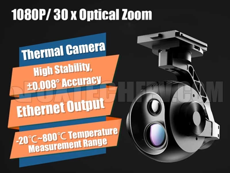 EH640TM Series 30x Optical/14x Zoom IR Thermal Camera with 3-axis ...