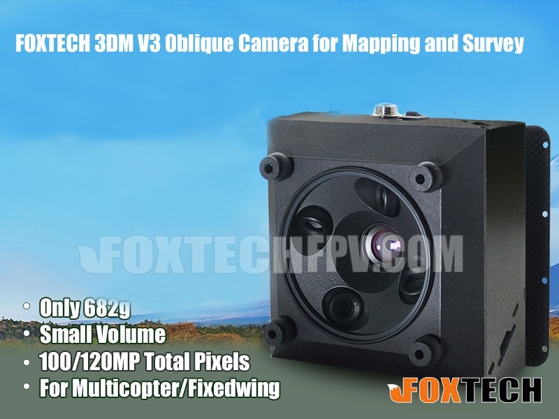 Foxtech 3DM V3 3D modelling 3D photogrammetry Mapping Survey Oblique camera with ultra high ...