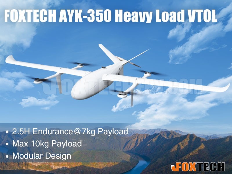 AYK-350 heavy load vtol for cargo delivery inspection mapping survey