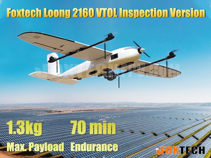 Foxtech Loong 2160 VTOL long range fixed-wing UAV drone for inspection ...