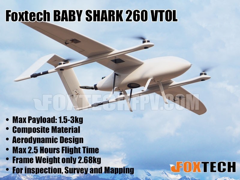 Foxtech BABY SHARK VTOL 260 for Inspection Mapping and Survey