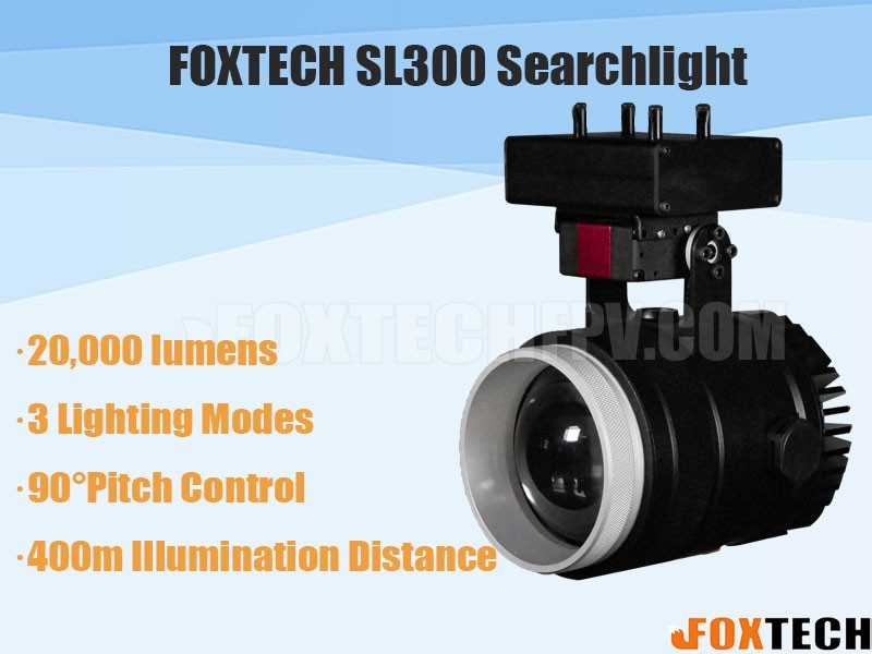 Foxtech LED High Brightness 20000 lumens Remote Control UAV Searchlight ...