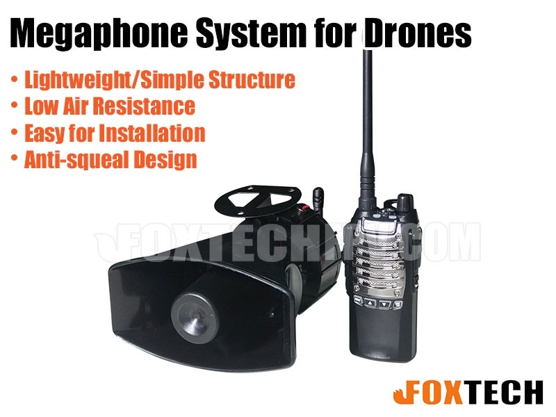 Megaphone System for Drones multirotors and fixedwings for traffic ...