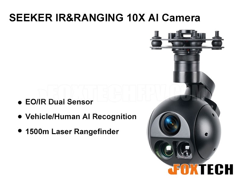 FOXTECH SEEKER IR&RANGING 10X AI Trackinf Camera with 3 axis gimbal for ...