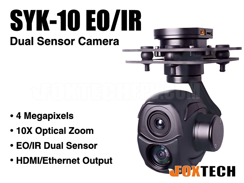 10X Optical Zoom EO/IR Dual Sensor Camera with 3-Axis Gimbal for ...