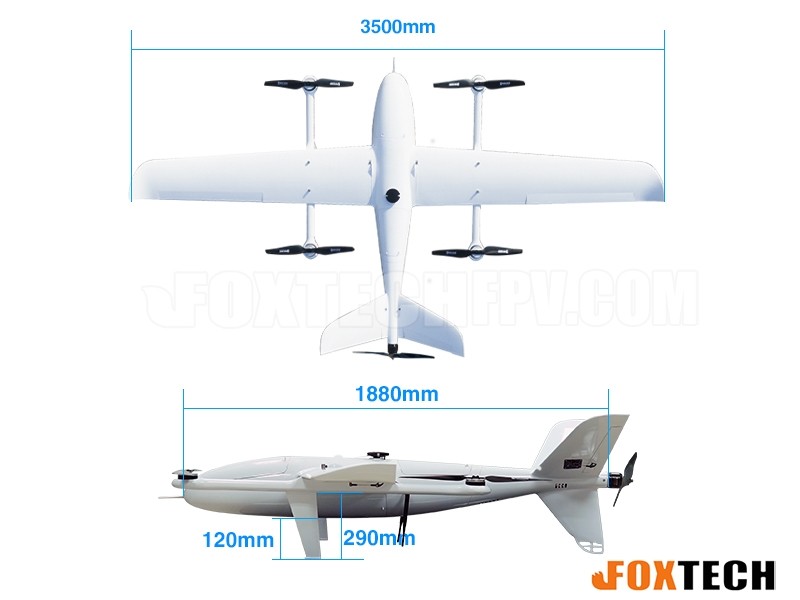 AYK-350 heavy load vtol for cargo delivery inspection mapping survey