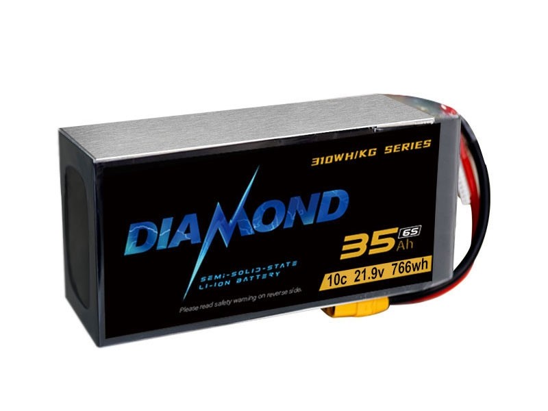Diamond 310wh/kg Series High Energy Density Semi-Solid-State Li-ion Battery 6S 12S 35000mAh