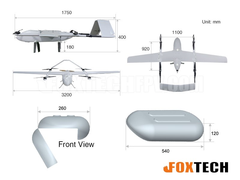 Great Shark 330 PRO VTOL with long flight time heavy load for logistics ...