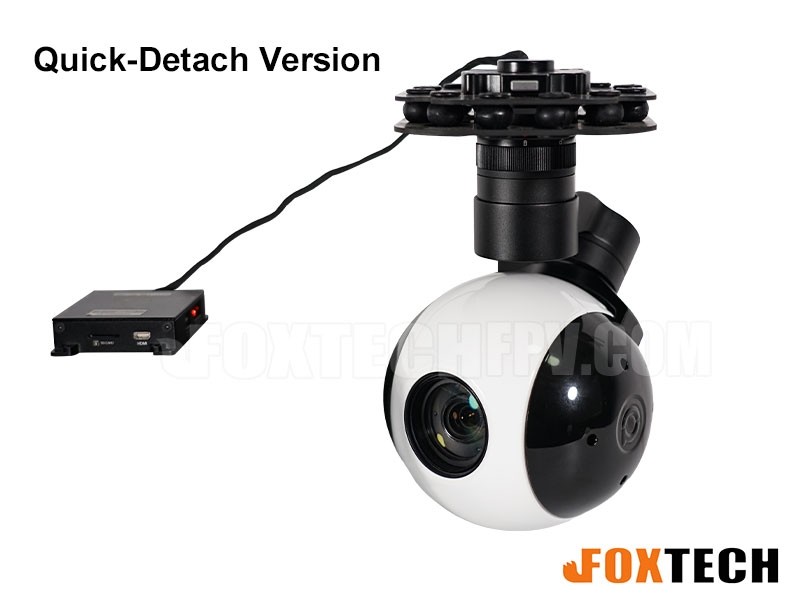 FOXTECH SEEKER-30 TR 30X Optical Zoom Camera with 3-axis Gimbal