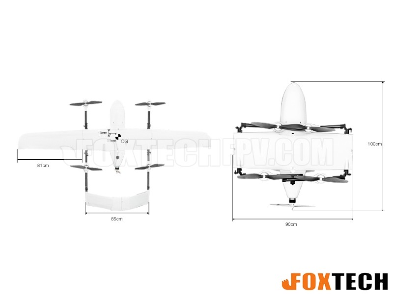 FOXTECH BABY SHARK 260 VTOL New Folding Version