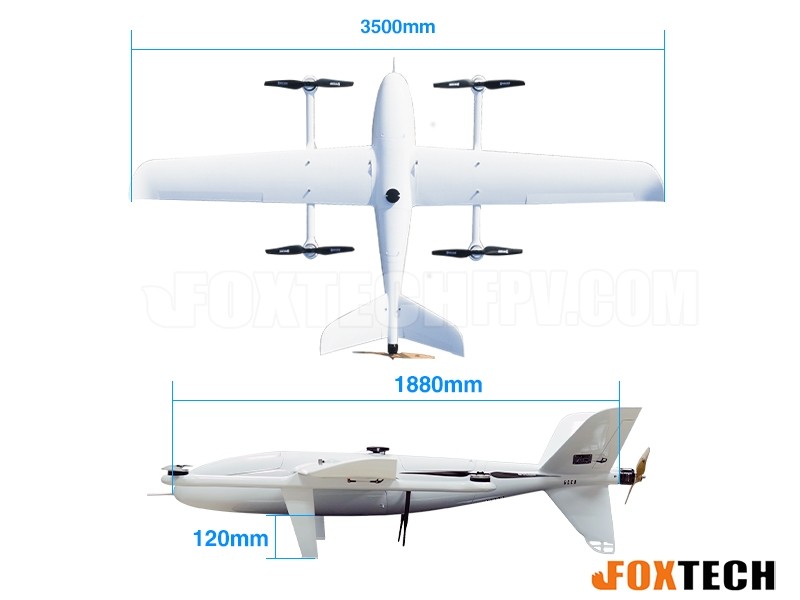 AYK-350 heavy load vtol for cargo delivery inspection mapping survey