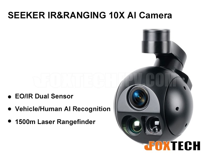 FOXTECH SEEKER IR&RANGING 10X AI Trackinf Camera with 3 axis gimbal for ...