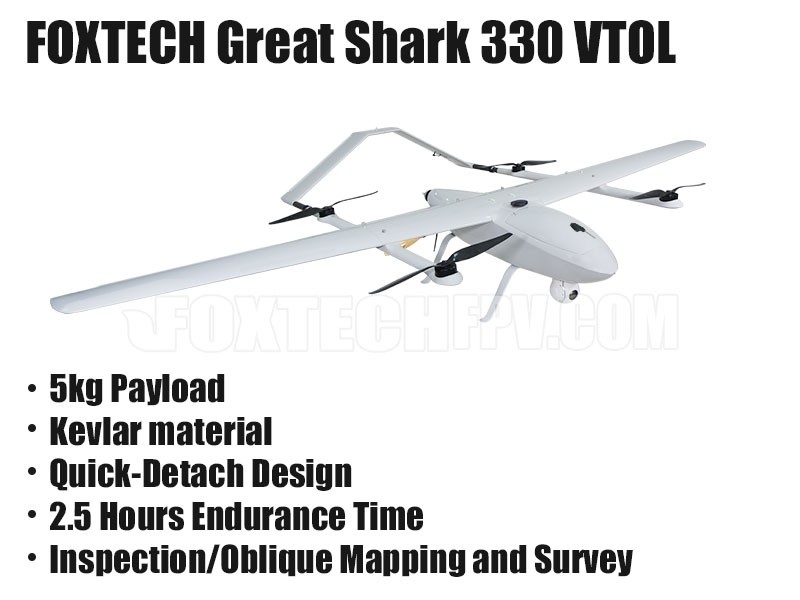 FOXTECH Great Shark 330 VTOL for Inspection Mapping and Survey