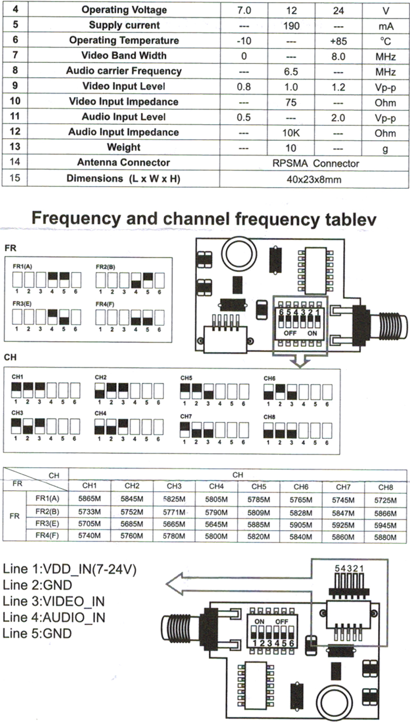 TS5823 5.8G 200mw 32CH Super Mini VTX