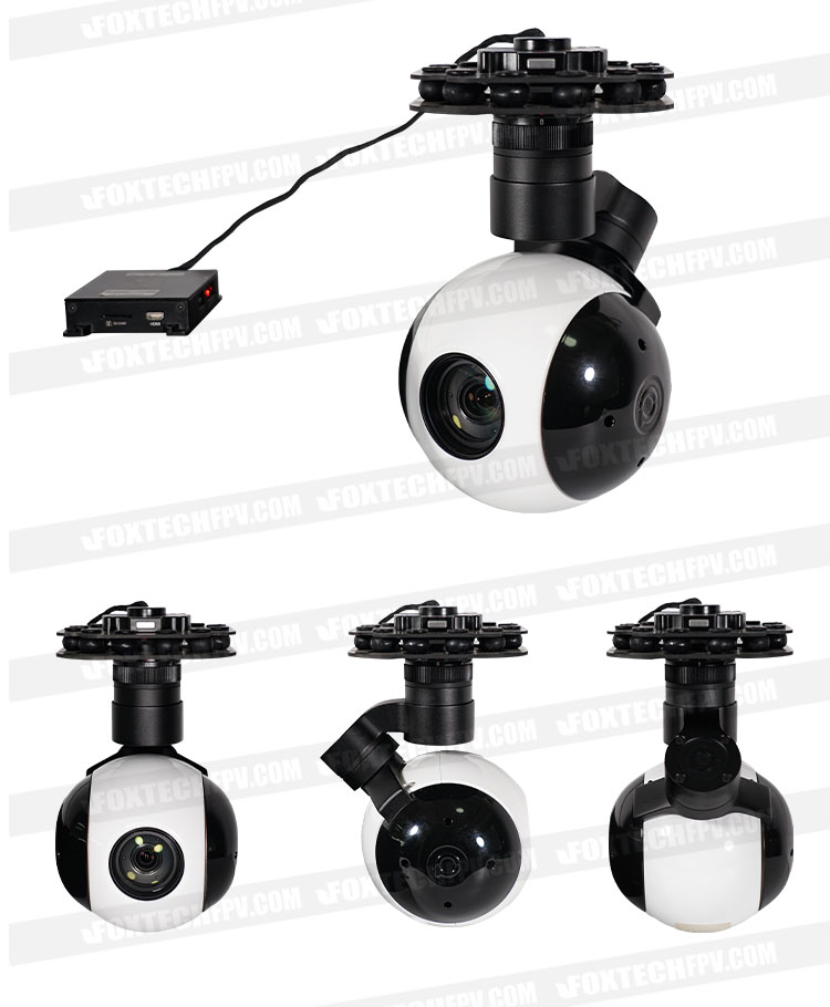 FOXTECH SEEKER-30 TR 30X Optical Zoom Camera with 3-axis Gimbal